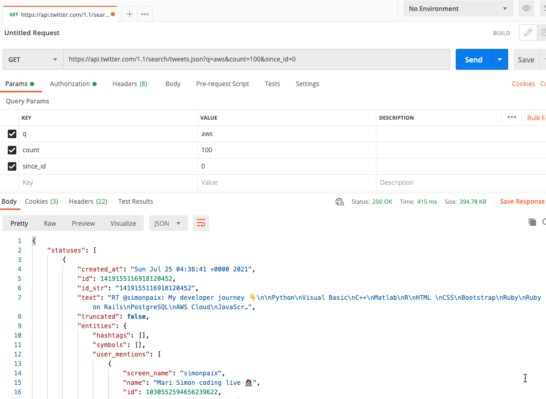 PostmanでTwitter API 1.1を使う | ヤマムギ