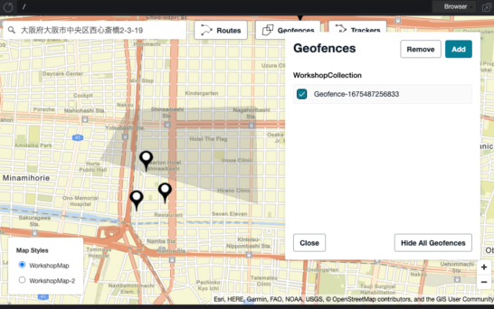 Amazon Location Service入門ワークショップ-マップの操作 | ヤマムギ