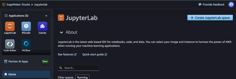 SageMaker AI StudioでJupyterLab スペースを作成しJupyterLab を起動、S3拡張のインストール | ヤマムギ